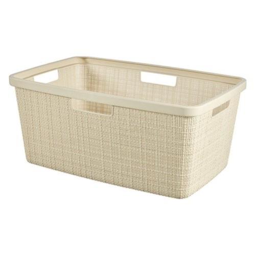 Cesto porta biancheria effetto Jute avorio 46Lt | Leroy Merlin