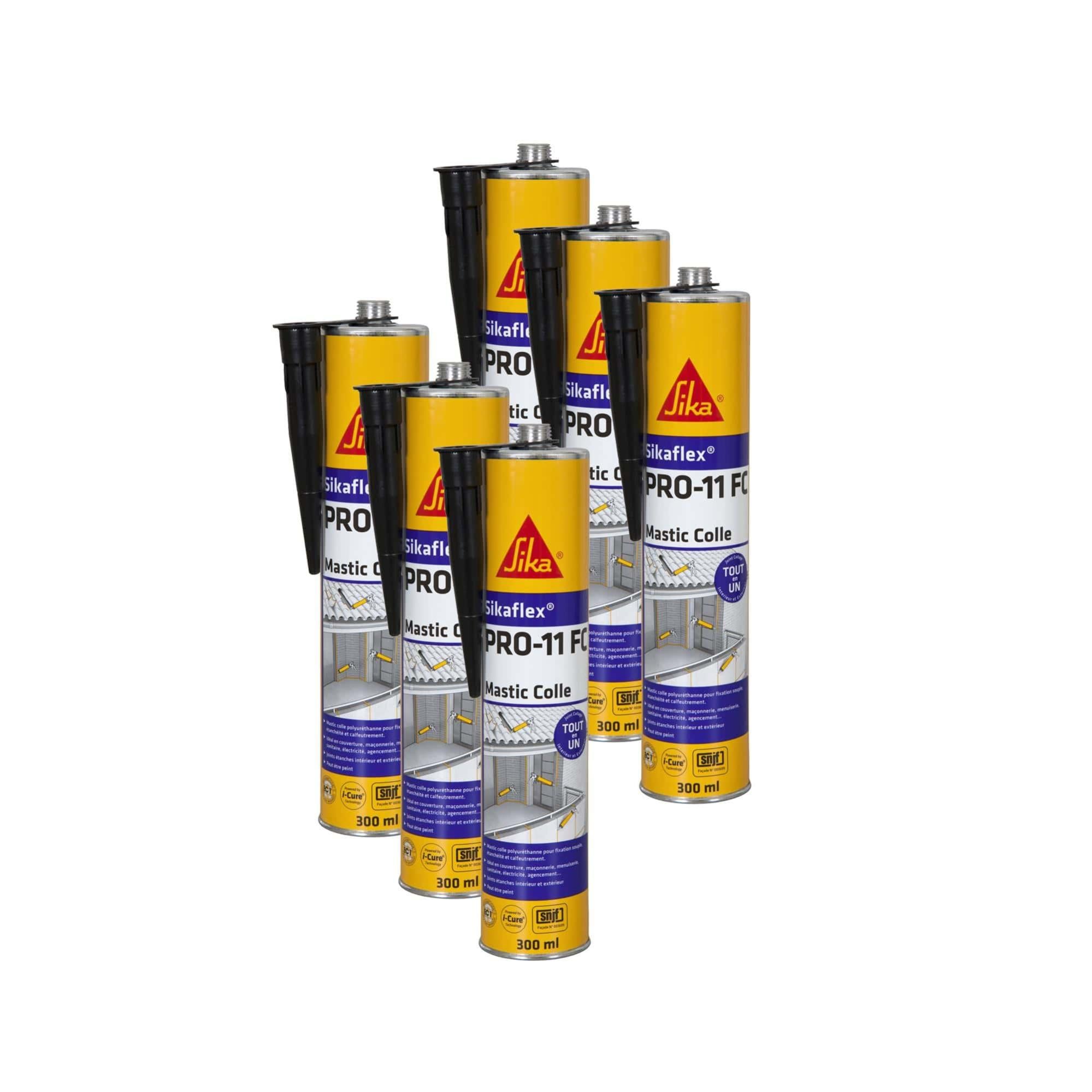 Mastic Colle Sika Sikaflex Pro 11 Fc - Noir - 300ml - Lot De 6 | Leroy ...