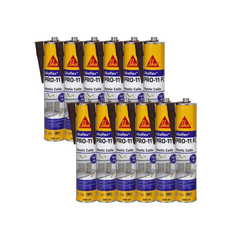 Mastic colle SIKA Sikaflex PRO 11 FC - Marron - 300ml - Lot de 12 ...