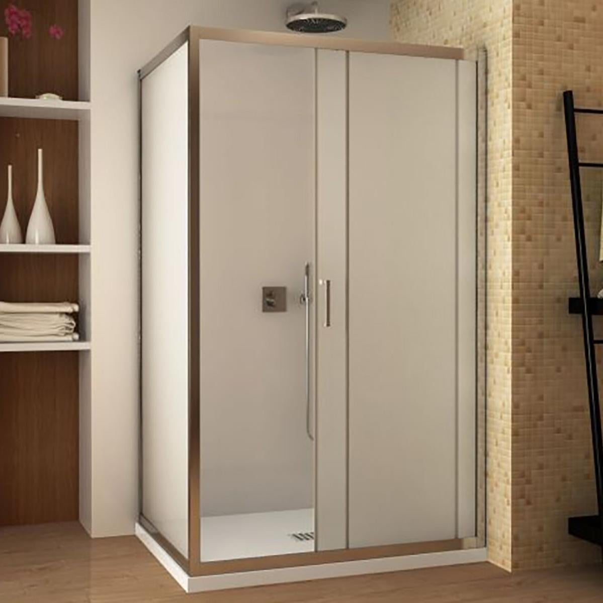 Box doccia due lati kylie 6mm opaco porta scorrevole, seleziona misura ...