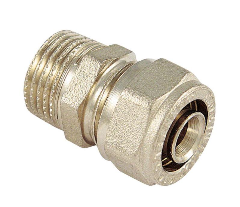 Raccordo diritto m maschio a stringere per tubo multistrato 16x1/2 ...