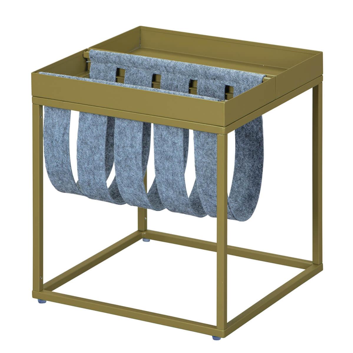 STACIO - Table d'Appoint Verte avec Porte-Brochure | Leroy Merlin