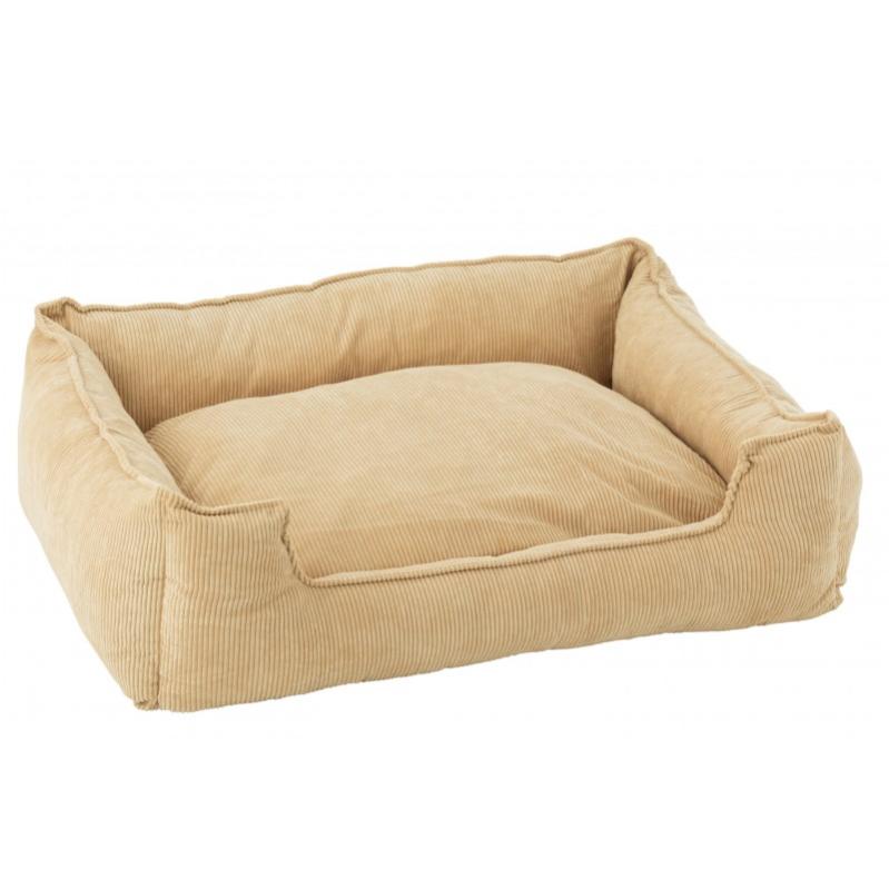 Panier Pour Chien Velours Cotele Labrador Beige 100x75 Cm | Leroy Merlin