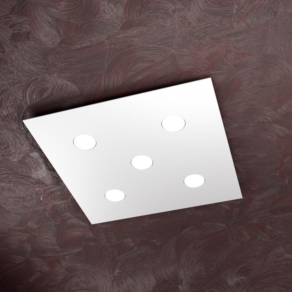 Plafoniera moderna top light area 1127 pl5 gx53 led metallo lampada ...