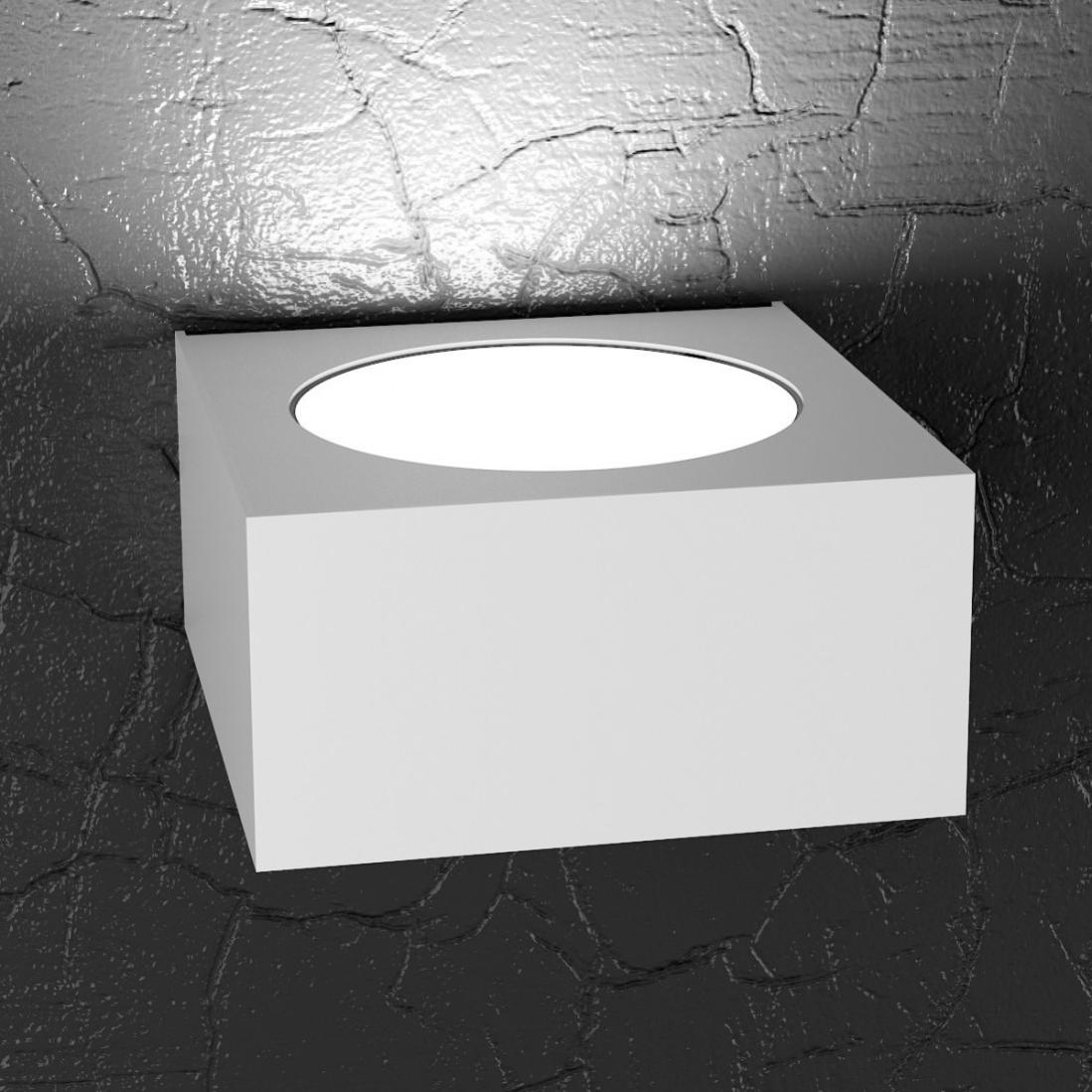 Applique moderna top light plate 1129 ap gx53 led metallo monoemissione ...