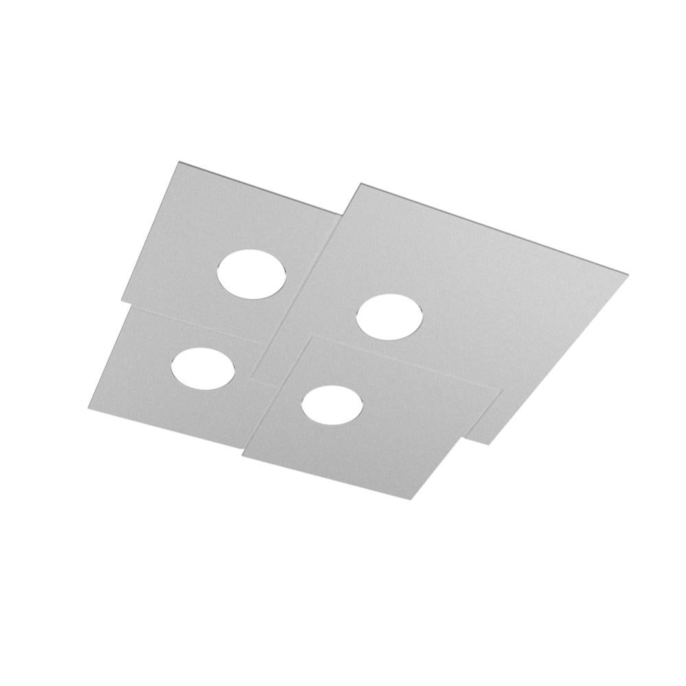 Plafoniera moderna top light plate 1129 pl4 gx53 led metallo lampada ...