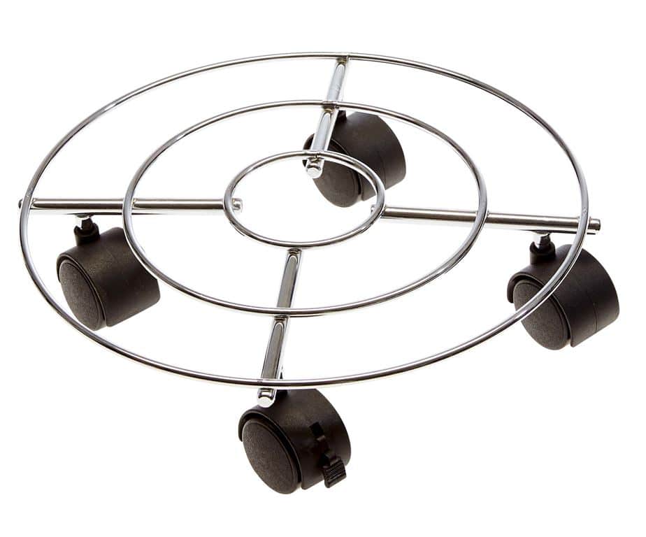 Verdemax Trolley Rotondo In Tondino D'acciaio, Con 4 Ruote, Cm 30 ...