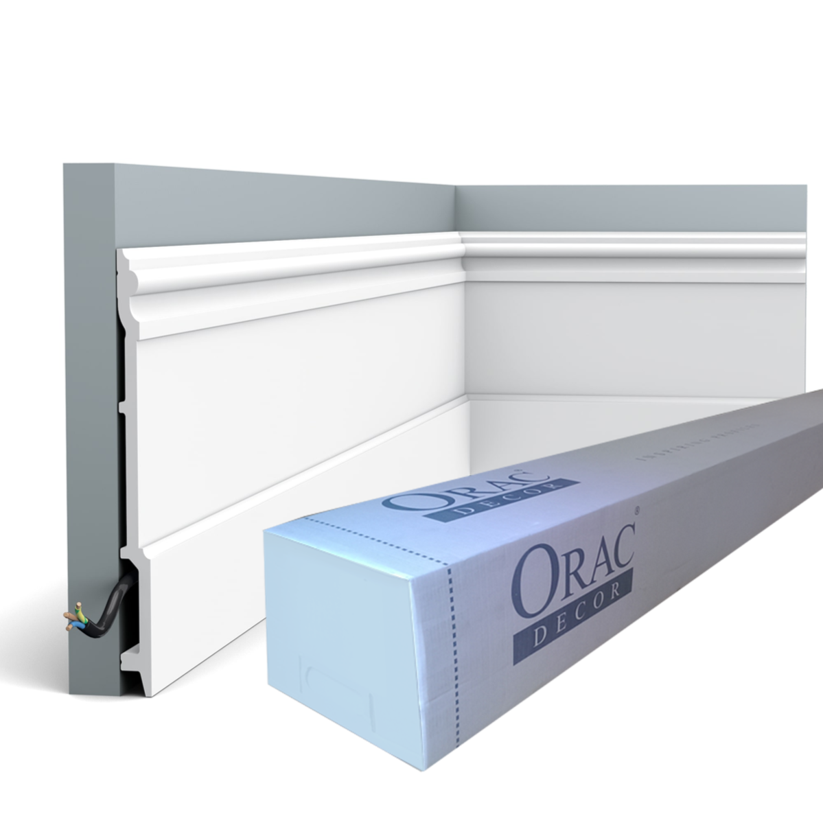 Caja completa de 18 metros de rodapiés SX191- ORAC DECOR | Leroy Merlin