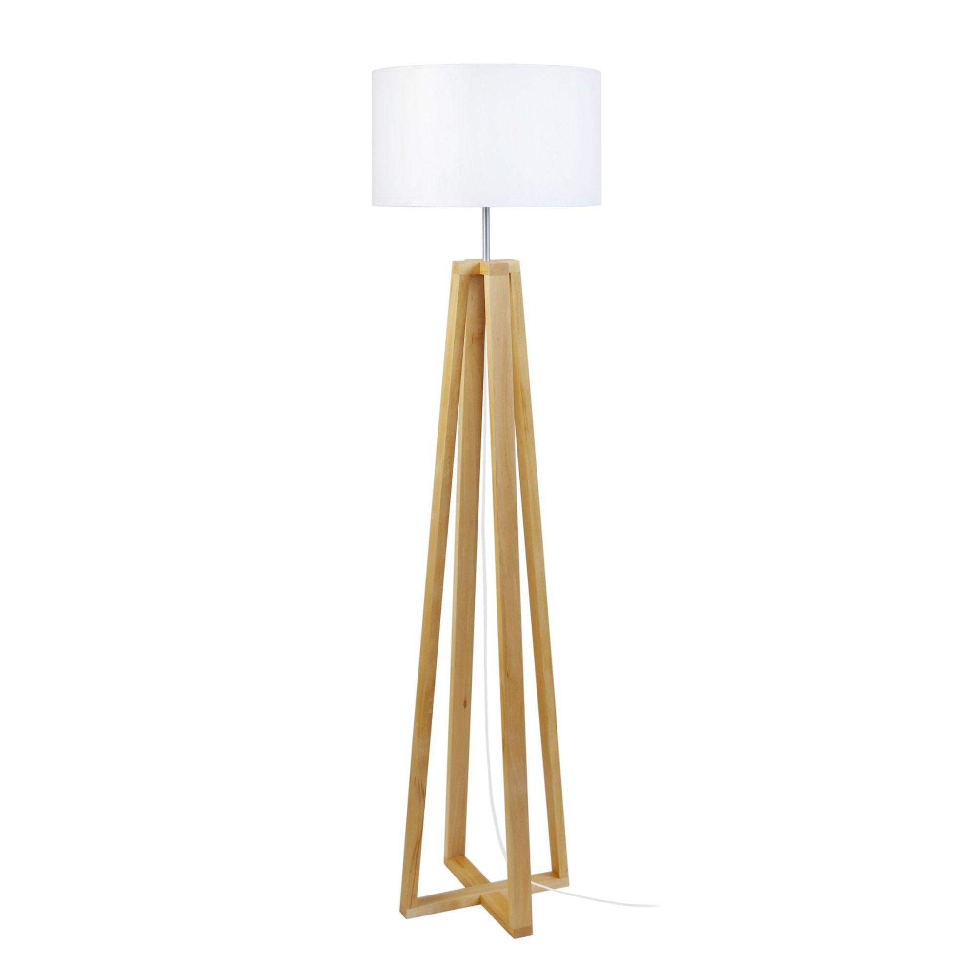 Farola TOSEL LINKOPING tela columna naturales, de aluminio D40 x H154 ...
