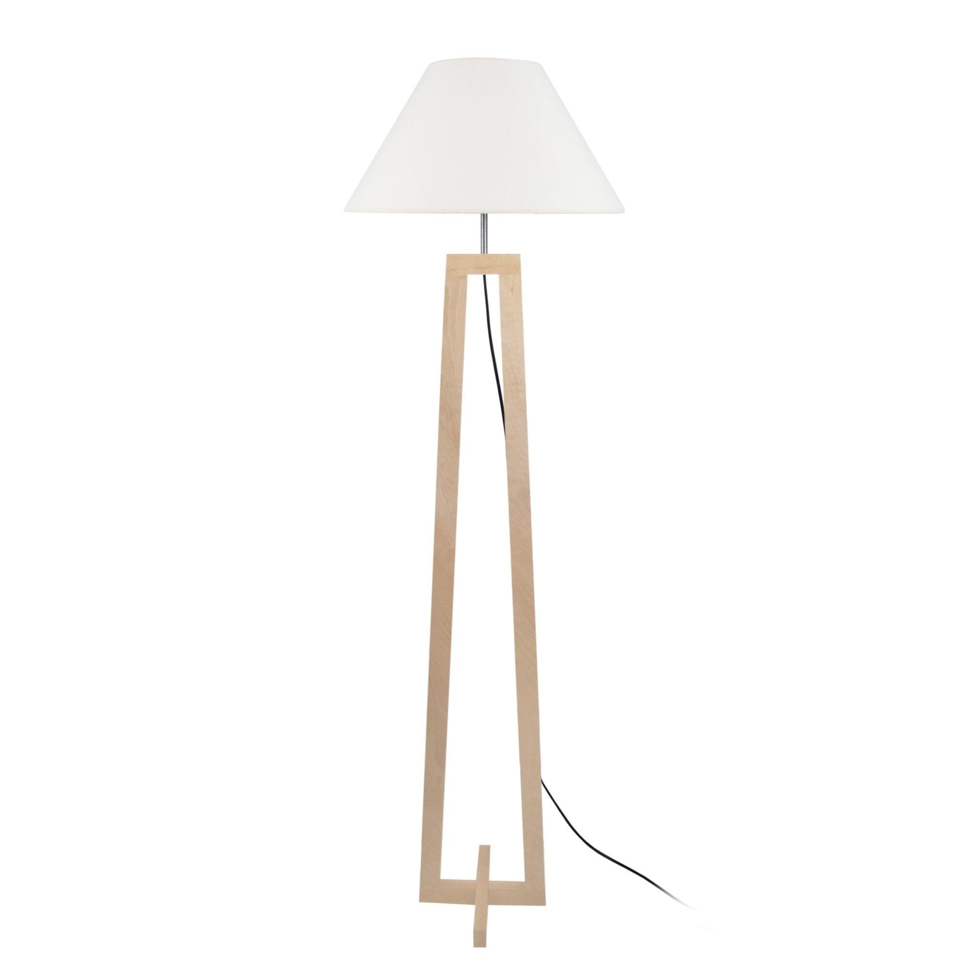 Farola TOSEL VILI tela columna naturales, de aluminio D50 x H163 cm ...