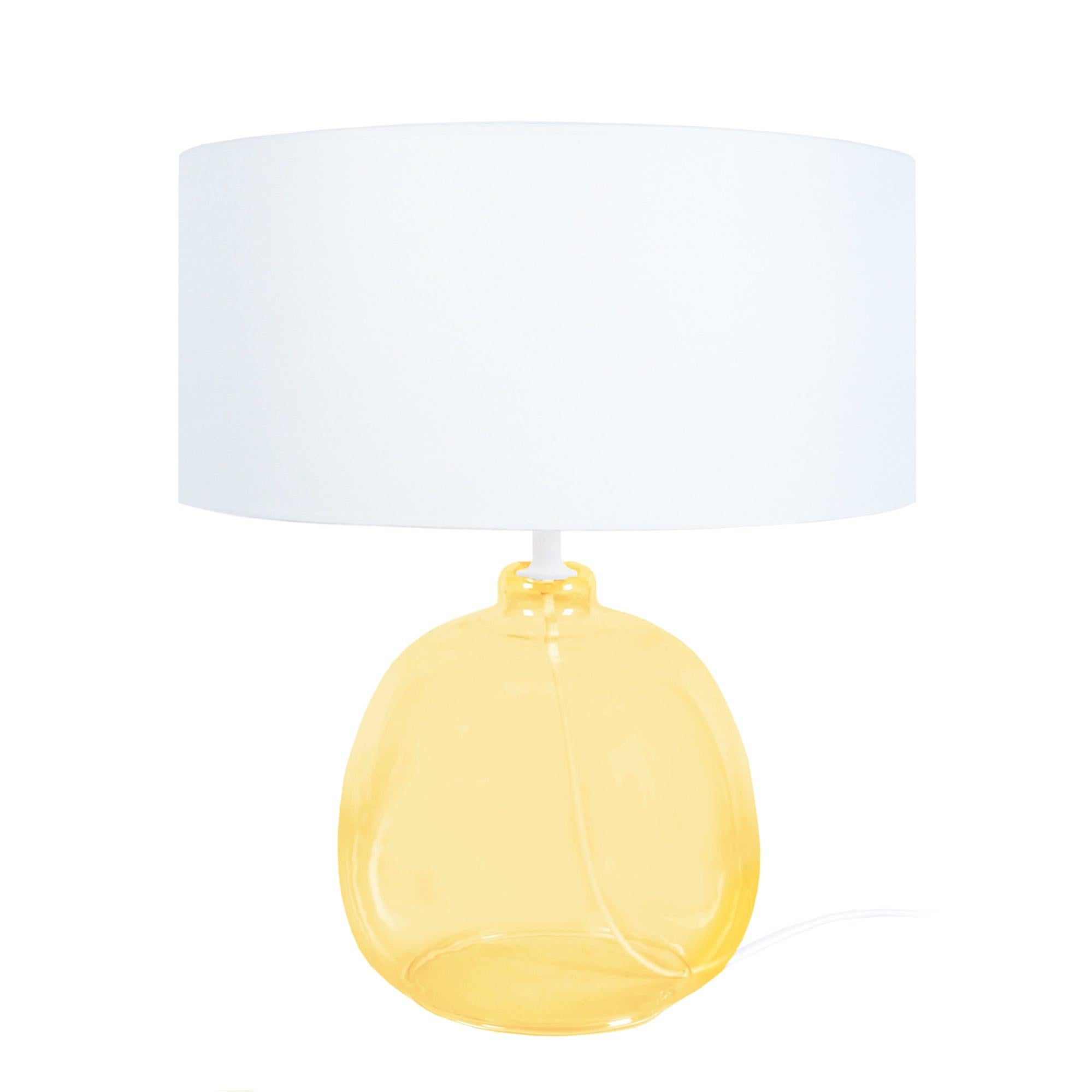REFLEX - lámpara de noche redondo vidrio amarillo y blanco | Leroy Merlin