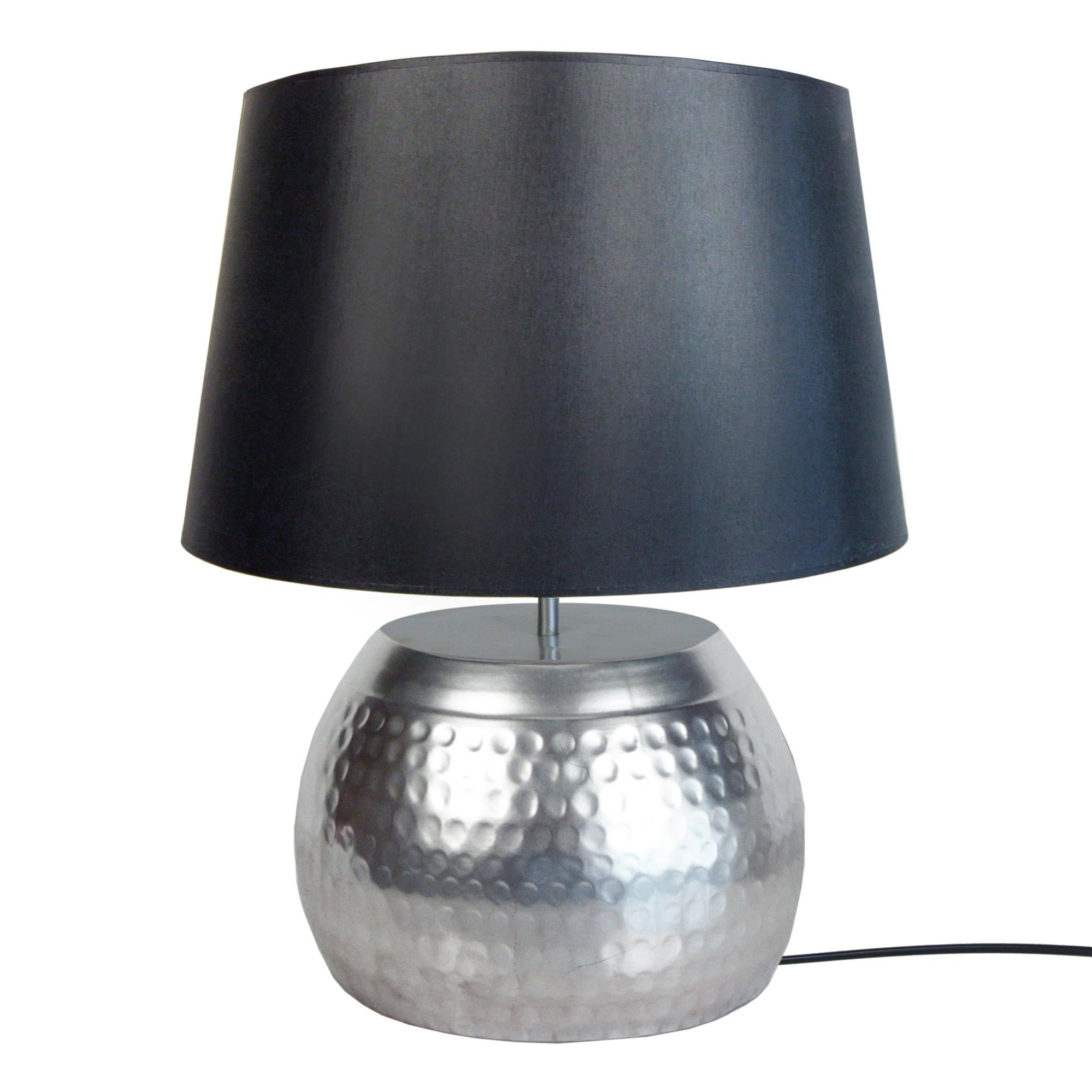 Lámpara de salón TOSEL MUMBAI tela globo aluminio D50 x H60 cm | Leroy ...