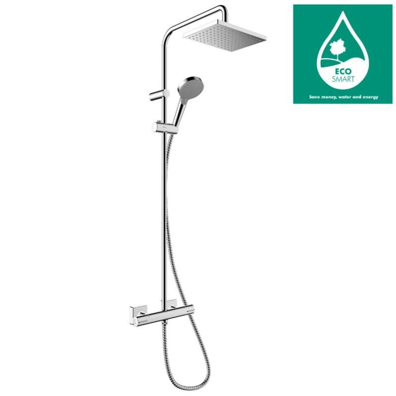 Hansgrohe Vernis Shape, colonna doccia 230 1 getto EcoSmart 9 L/min con ...