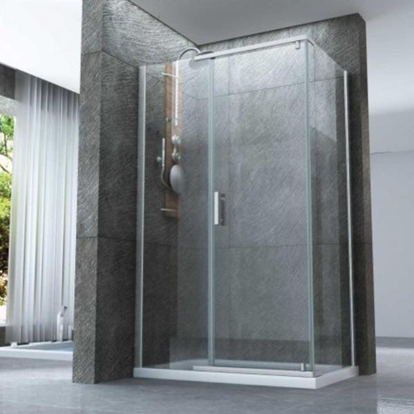 Box doccia 2 lati battente interna ed esterna trasparente 8mm h195 hero ...