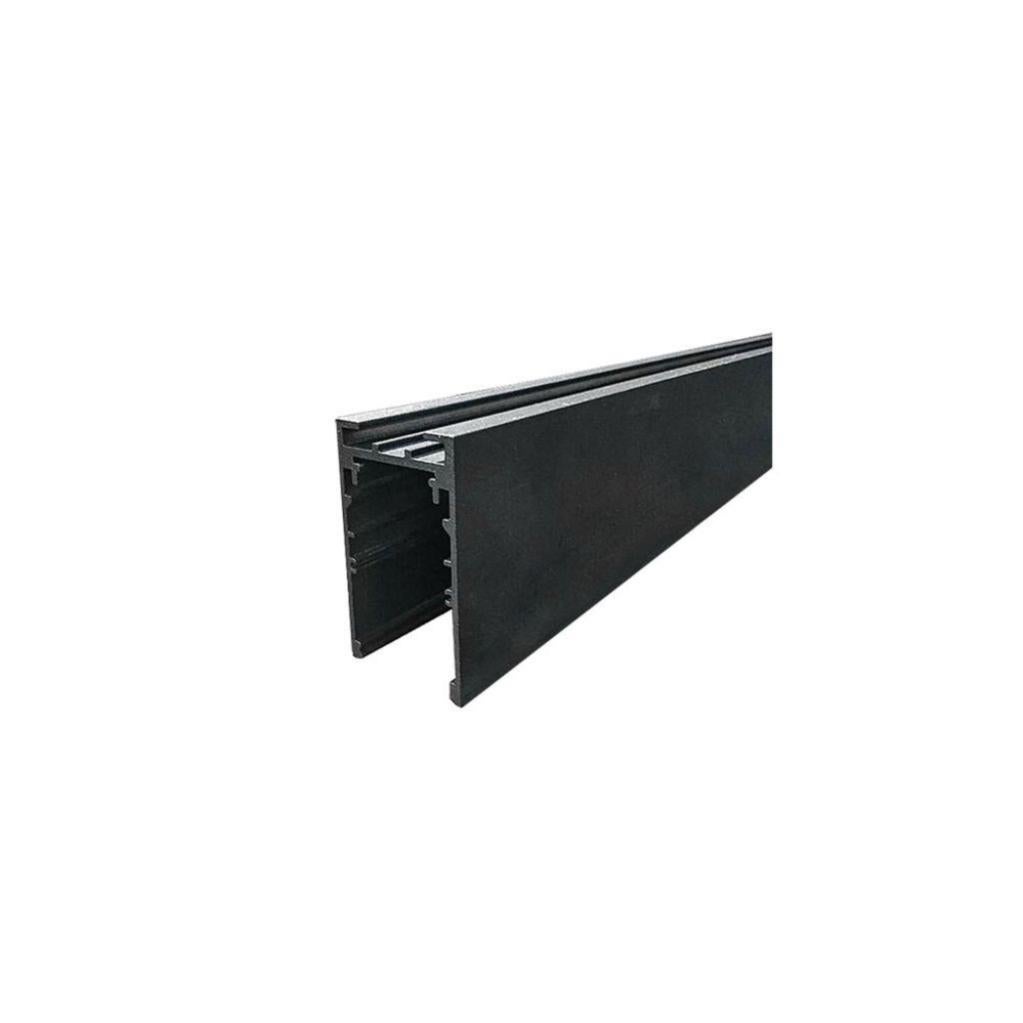 Recessed Aluminium Track Rail Black 0. 5M | Leroy Merlin