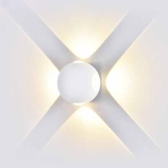 4W LED Wall Light White Body Round 3000K IP65 | Leroy Merlin