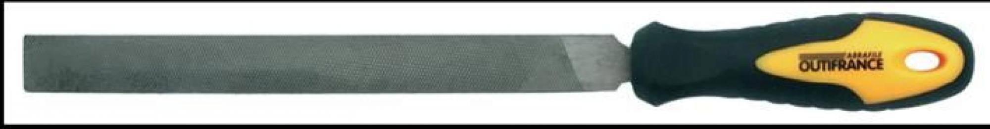 Lima de mano plana, mango bimaterial, 250 mm, Bastard | Leroy Merlin