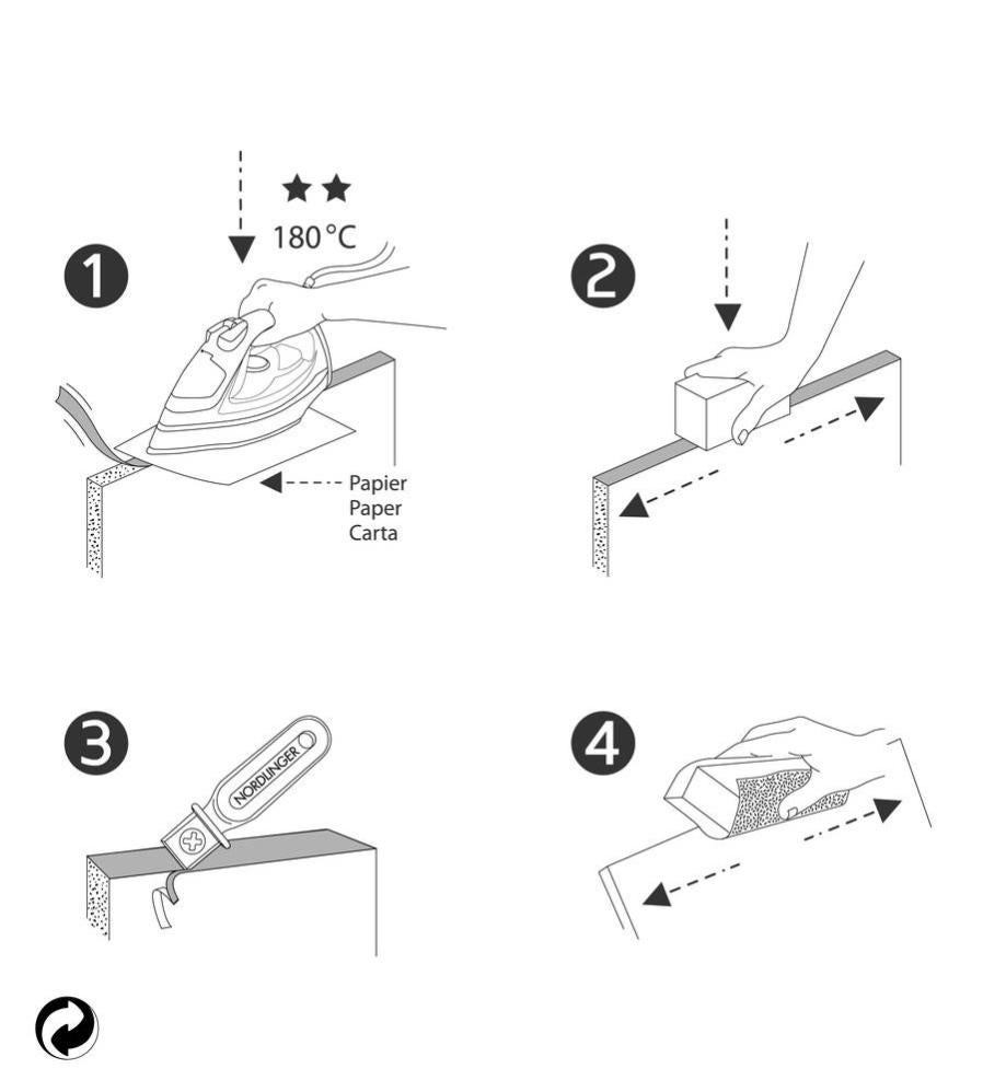 Bordi in laminato Polyrey 23 MM X 25 ML, Decor N005 (Nero) | Leroy Merlin