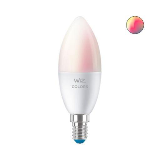 Lampadina LED Smart Wi-Fi + Bluetooth E14 C37 RGB+CCT Regolabile WIZ 4.9W RGBCCT | Leroy Merlin