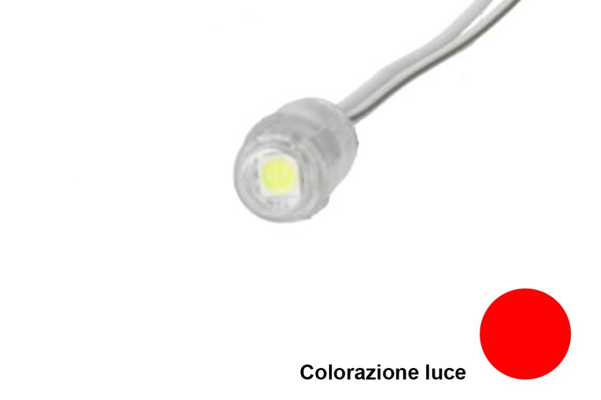 Modulo Bottone LED Da Incasso 1 SMD 5050 Colore Rosso 12V IP68 120 ...