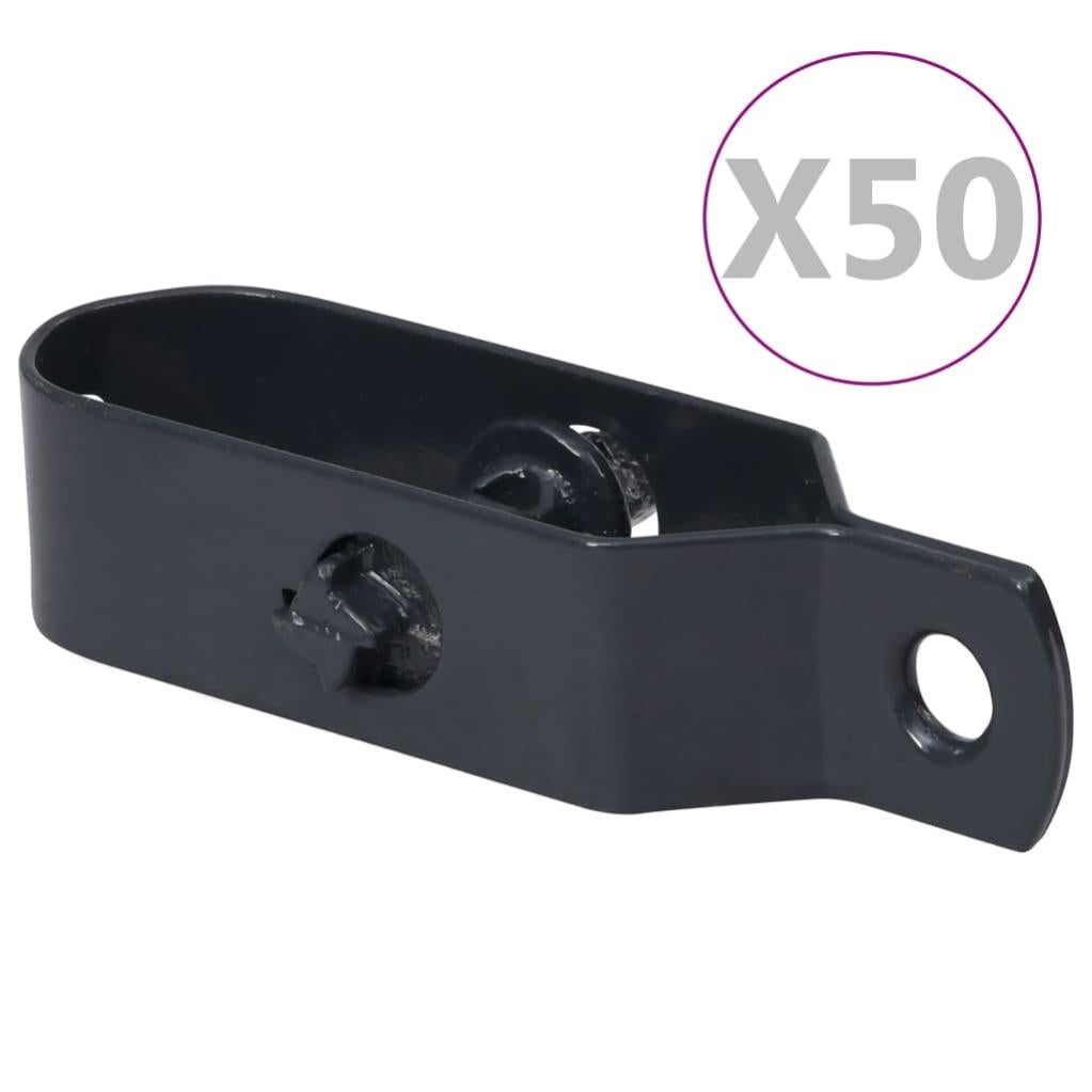 Tendeurs de fil de clôture 50 pcs 90 mm Acier Anthracite vidaXL | Leroy ...