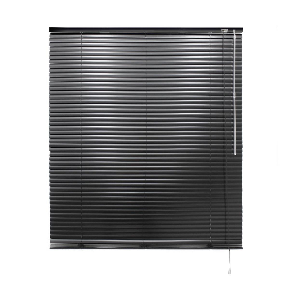 ECD Germany Persiana veneciana aluminio 120 x 130 cm - negra - láminas ...