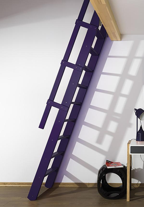 Scala per soppalco MSP : 59cm - Colore :Blu notte (RAL 5022) - MSP ...