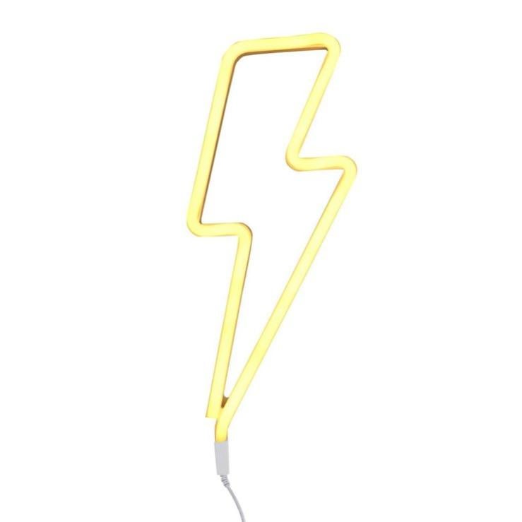 Neon Eclair-applique Led Eclair H41cm Jaune A Little Lovely Company ...