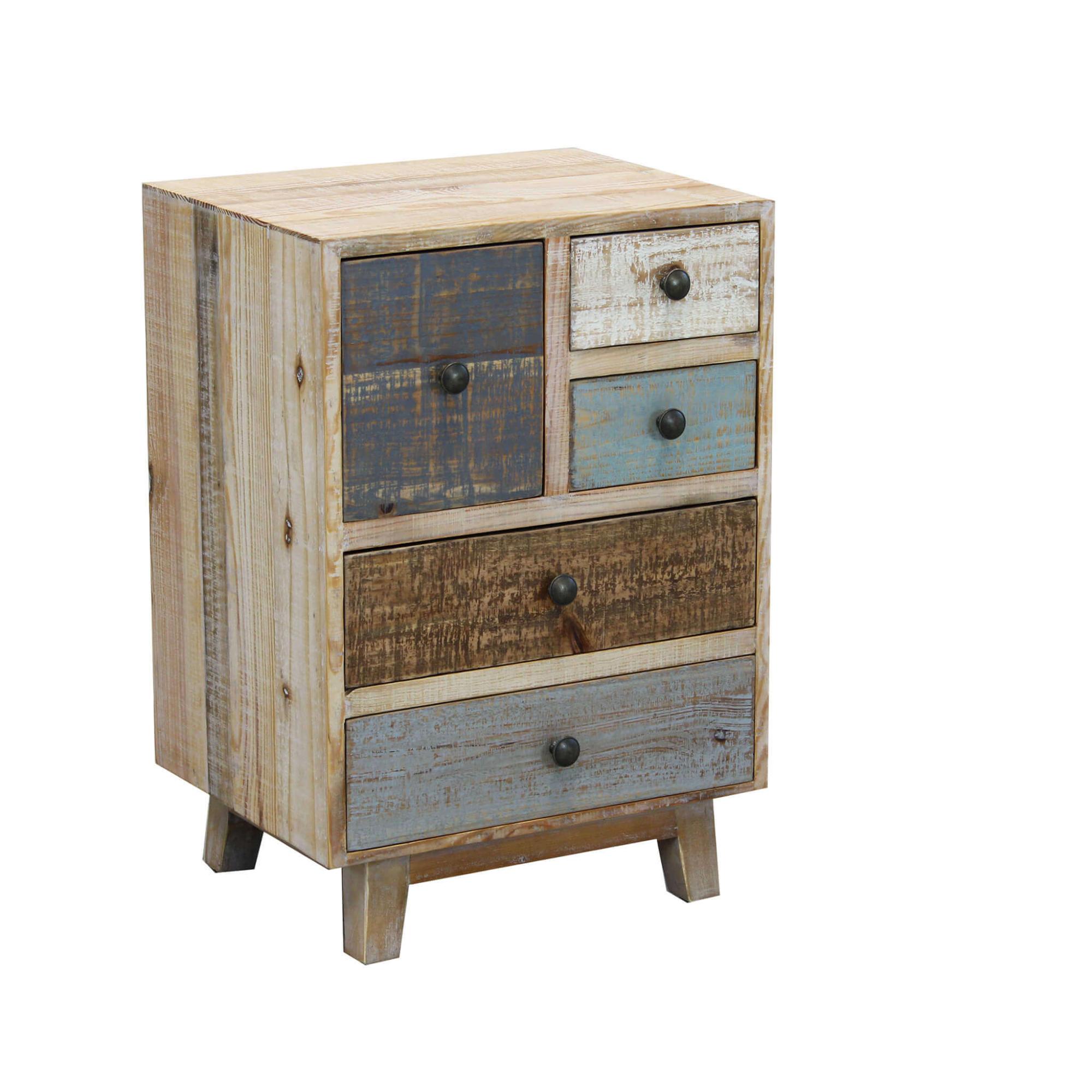 Cassettiera In Legno Mobile Per Interno Con 5 Cassetti Di Design Stile ...