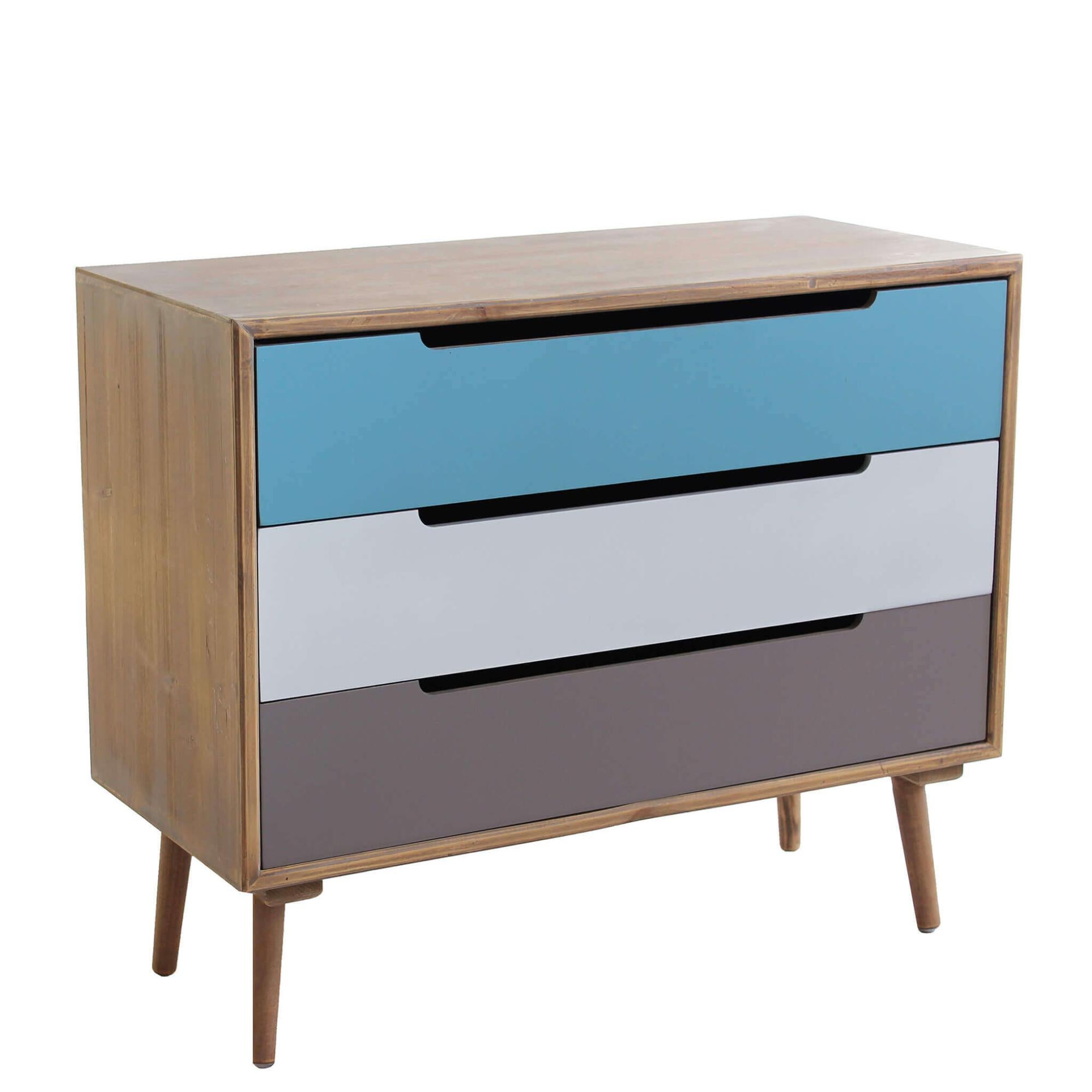Mobile 3 Cassetti 80 X 35,5 X 66,5 Per Interno Camera Cameretta Salotto ...