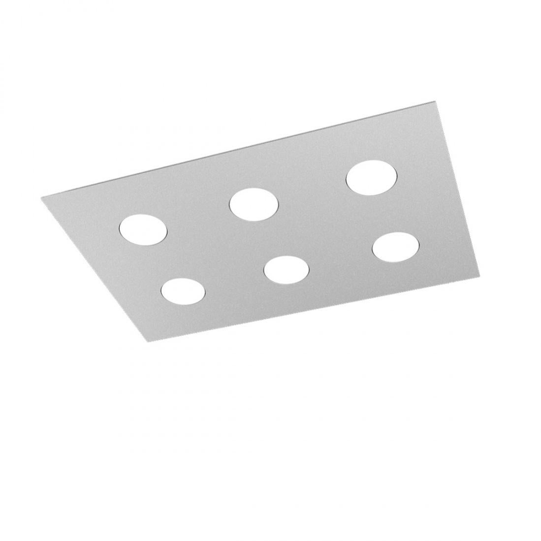Plafoniera moderna top light area 1127 pl6 r gx53 led metallo lampada ...