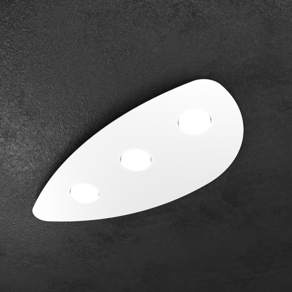 Plafoniera moderna top light shape 1143 3 gx53 led metallo lampada ...