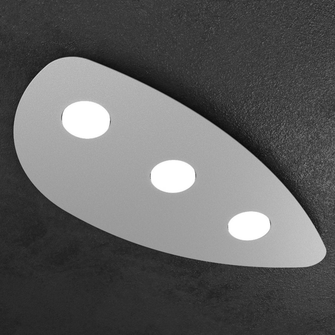 Plafoniera moderna top light shape 1143 3 gx53 led metallo lampada ...