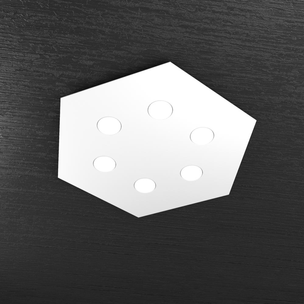 Plafoniera moderna top light hexagon 1142 pg gx53 led metallo lampada ...