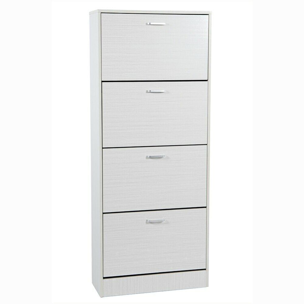 Scarpiera Slim 4 Ante Estraibili Salvaspazio Colore Bianco Portascarpe ...