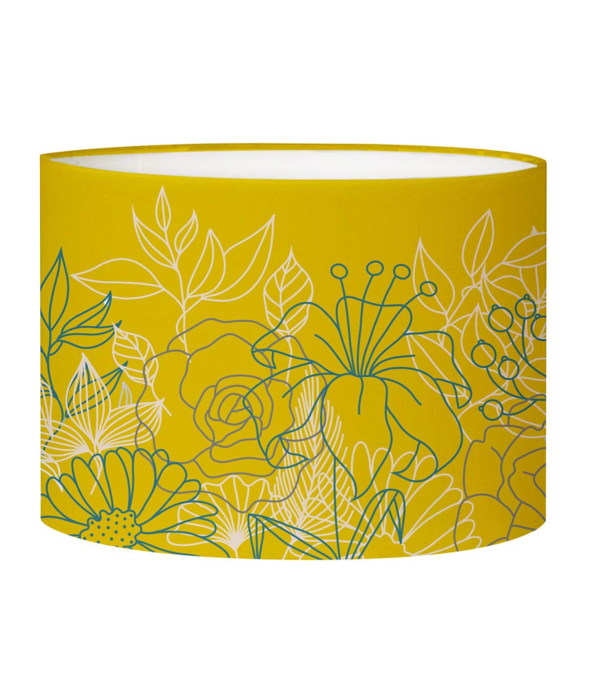 Paralume per comodino Bouquet Giallo Senape D 25 x H 20cm | Leroy Merlin