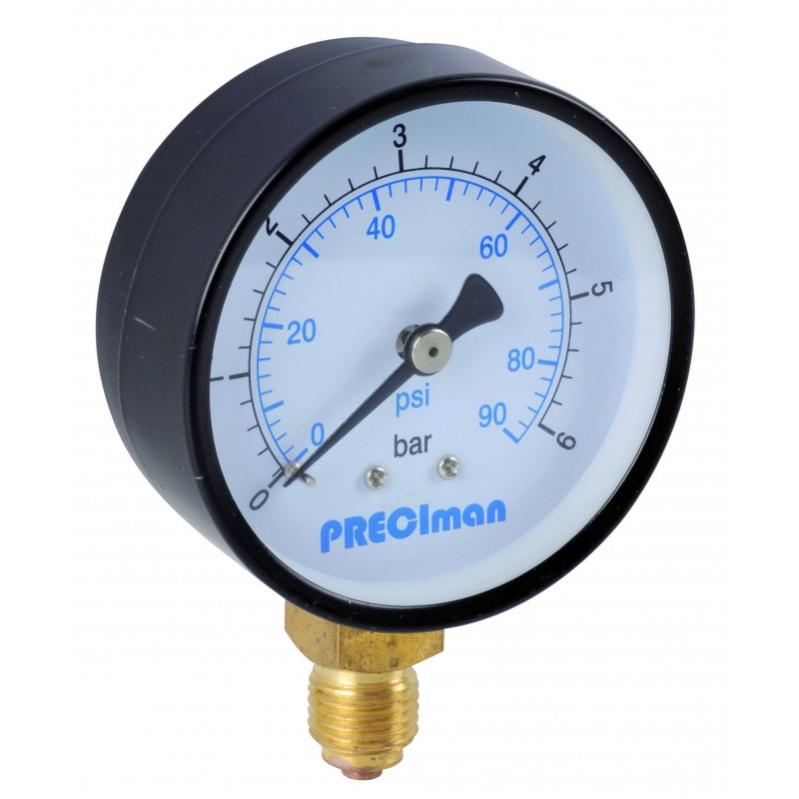 Manomètre acier vertical D63 0/6bar G1/4' | Leroy Merlin