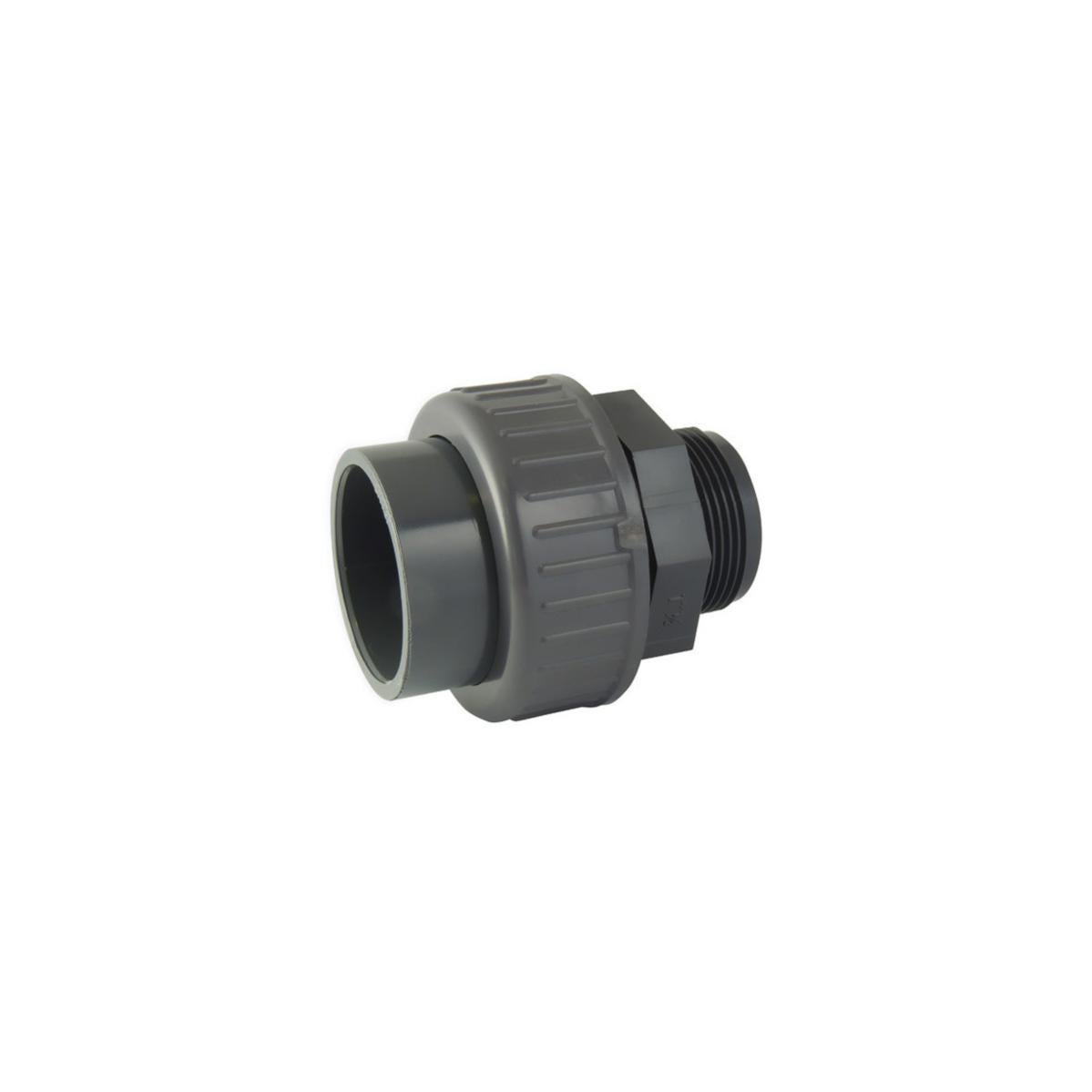 Raccord Union 3 pièces Femelle / Male en PVC - Ø A: 50mm | Ø B: 1''1/2 ...