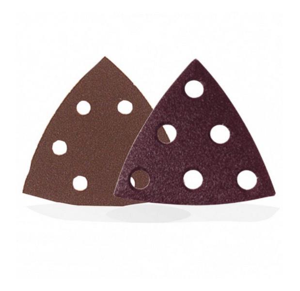 50 feuilles abrasives Delta triangle velcro 6 trous Grain 180 Leman ...