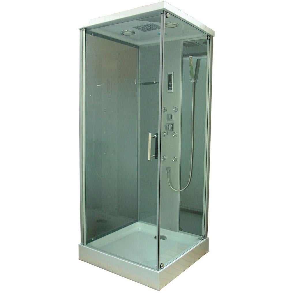 Ondée - Cabine de douche carrée hydromassante 90 x 90 cm accès de face ...