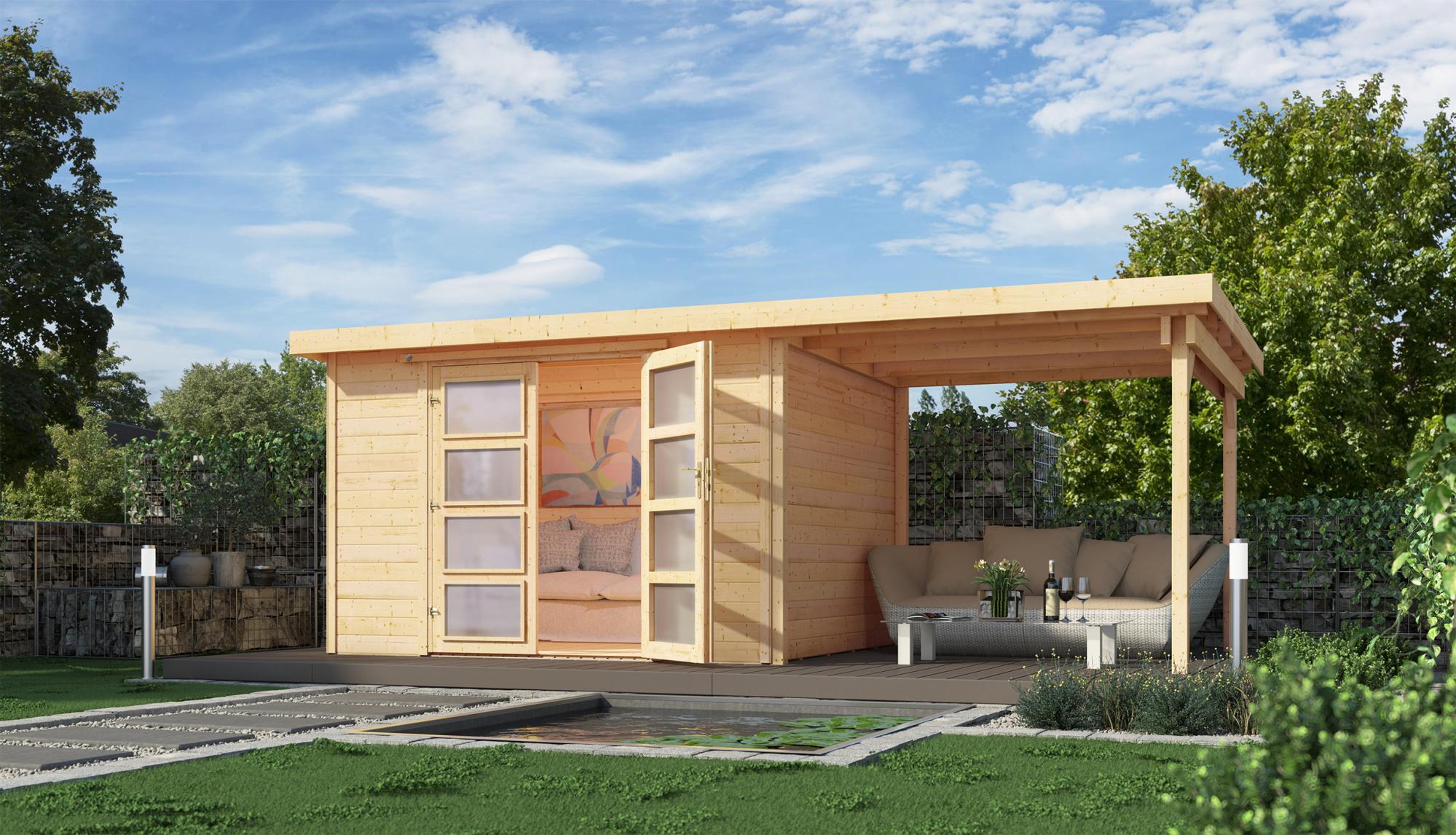 Abri de jardin Bois - WEKA 321 | 19 mm | 6,16 m² intérieur + extension ...