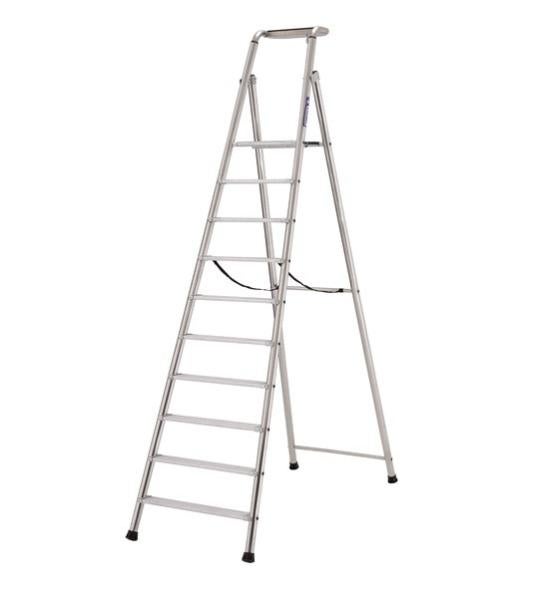 Escabeau 10 marches Tubesca PROBAT hauteur d'accès max 4,37m aluminium ...