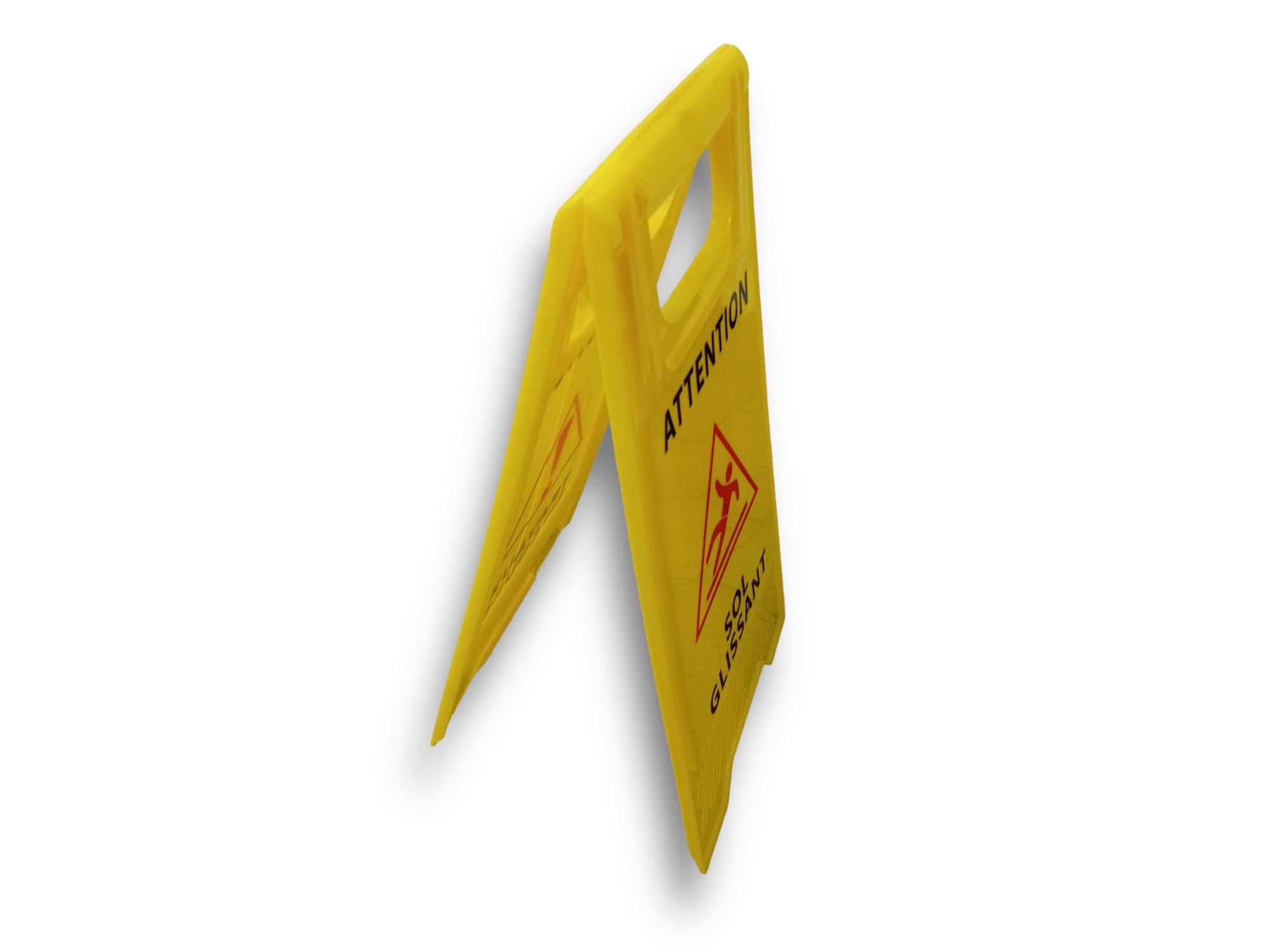 Panneau de signalisation 'Attention sol glissant' | 'travaux en cours ...