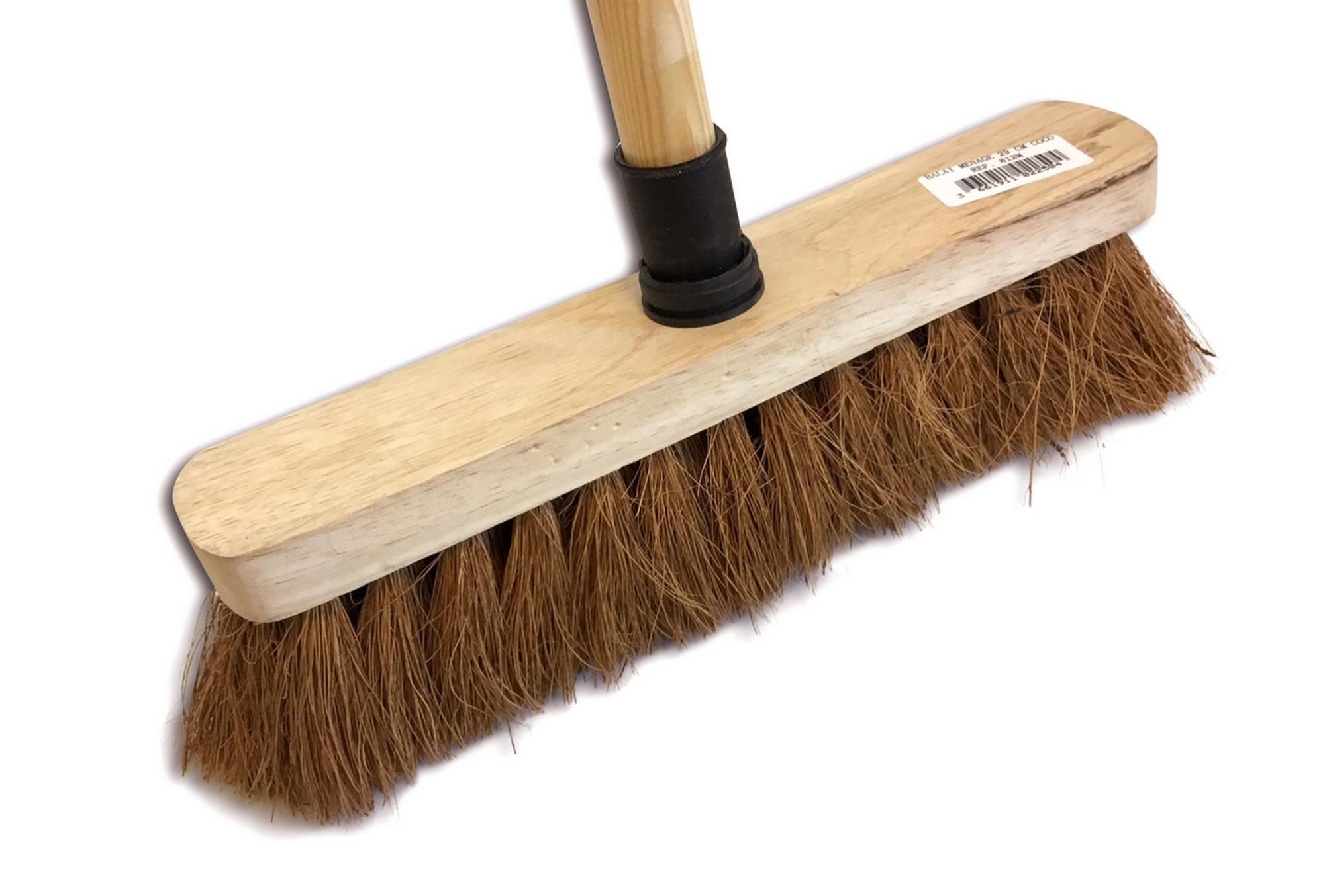 Lot de 6 balais de ménage en fibres de coco naturel | Longueur 29 cm | Douille vissante ...