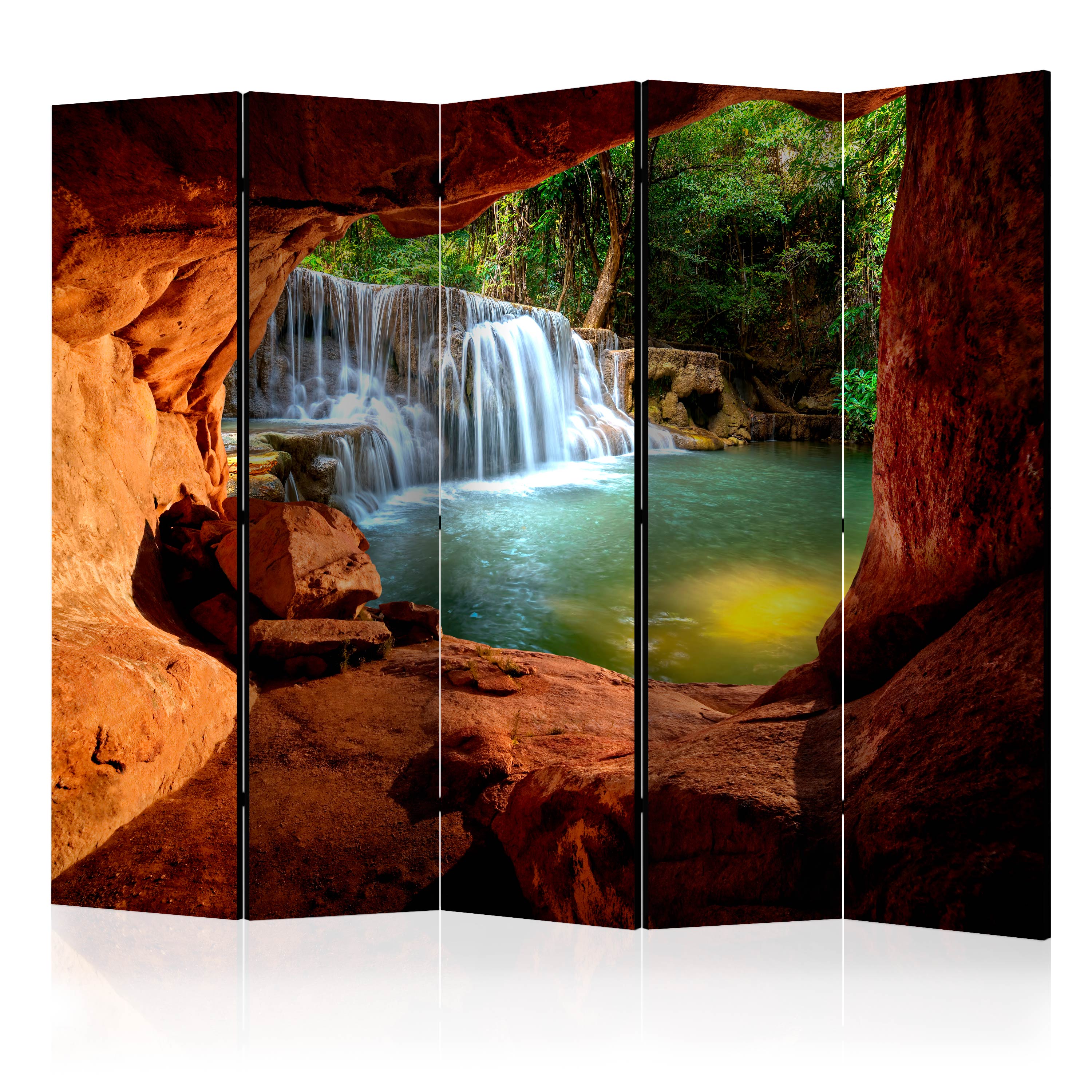 Paravento - Cave: Forest Waterfall Ii [room Dividers] - 225x172 | Leroy ...
