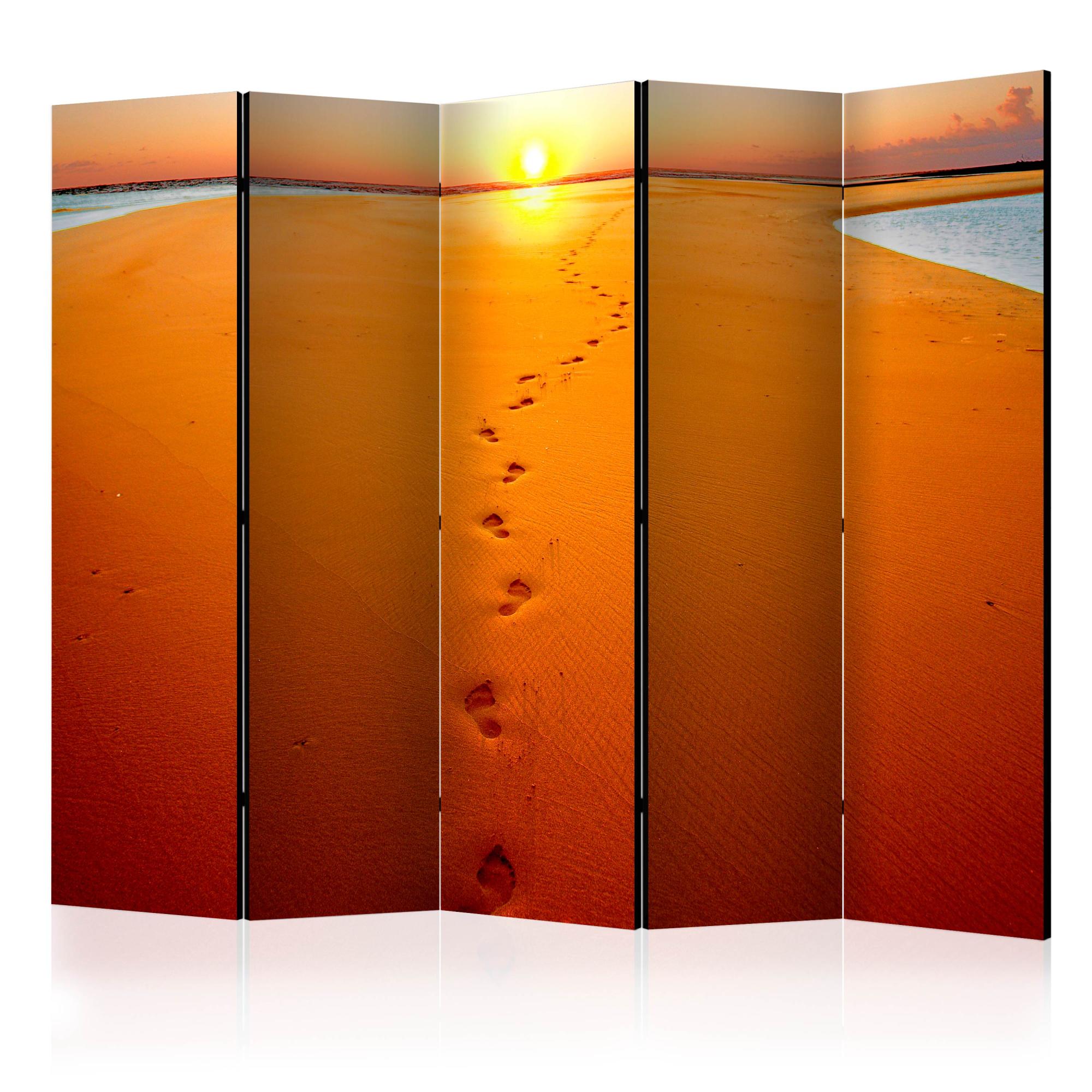 Paravento - Footprints In The Sand Ii [room Dividers] - 225x172 | Leroy ...