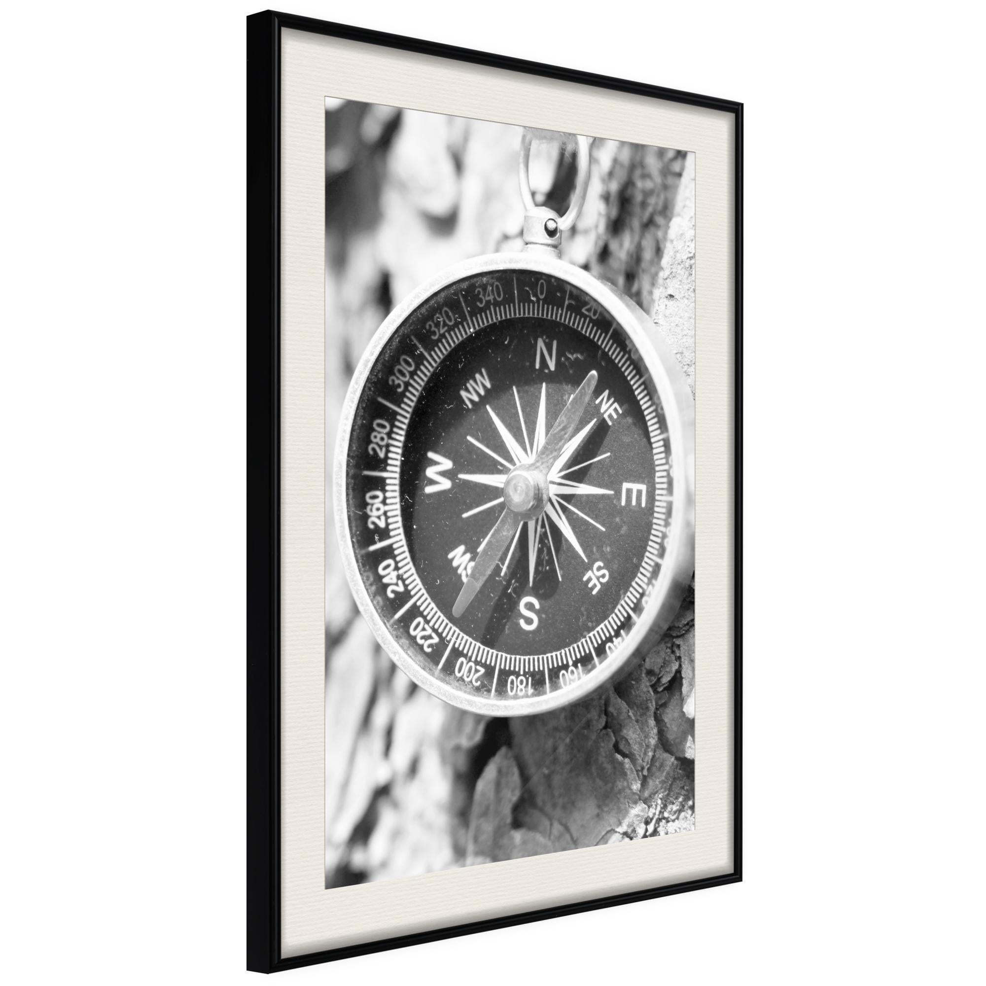 Poster - Black And White Compass [poster] - 40x60 | Leroy Merlin