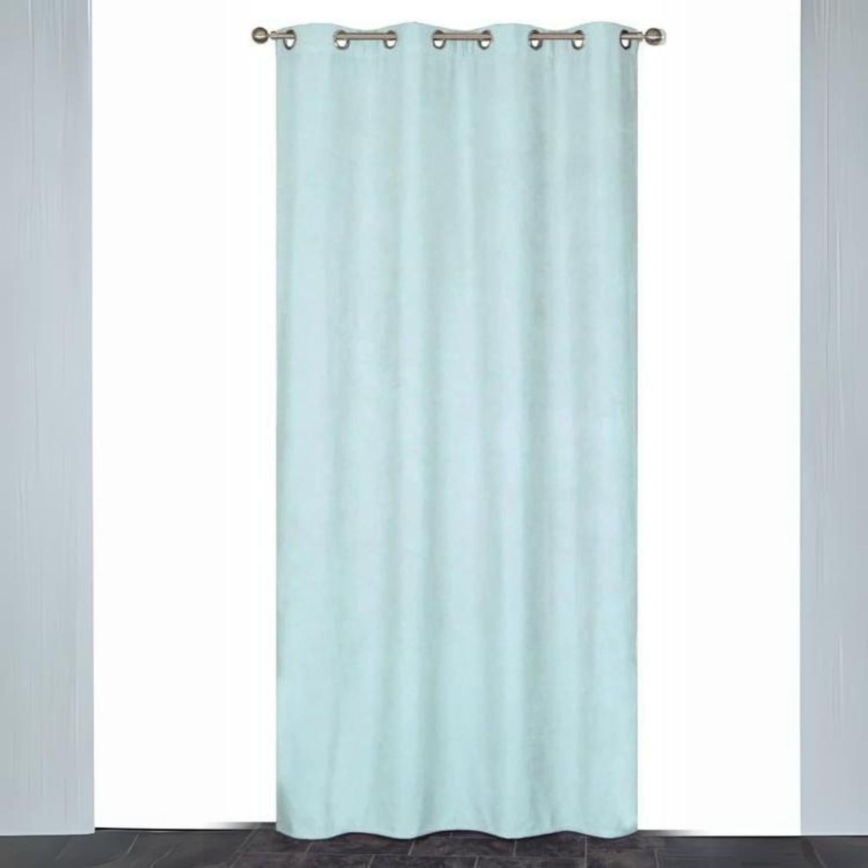 Rideau Coloré Isolant et Thermique - Bleu ciel - 140x240 cm - Polyester ...