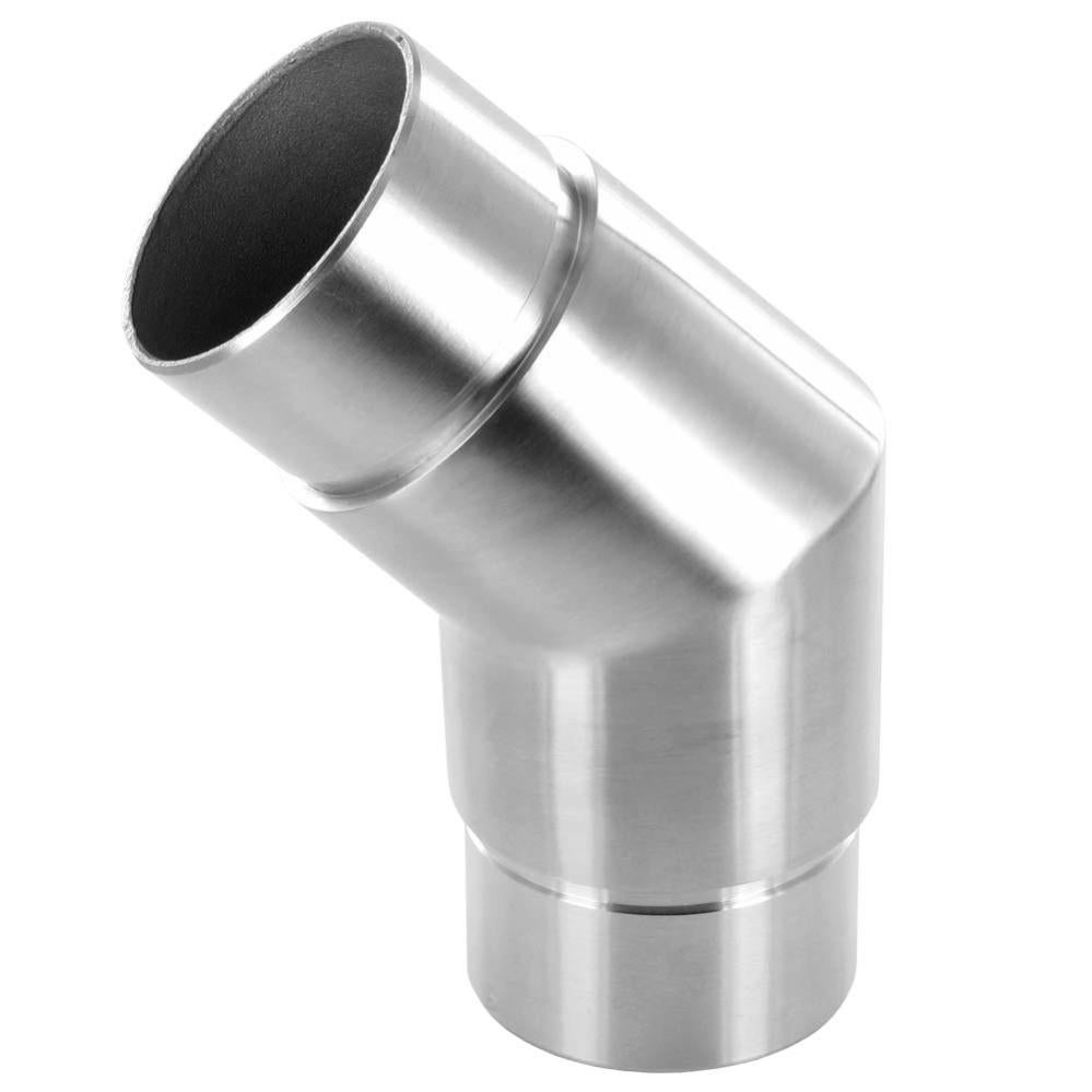 Raccord 135° angle vif pour tube Diam 42,4 x 2mm, en inox brossé 4,2 ...