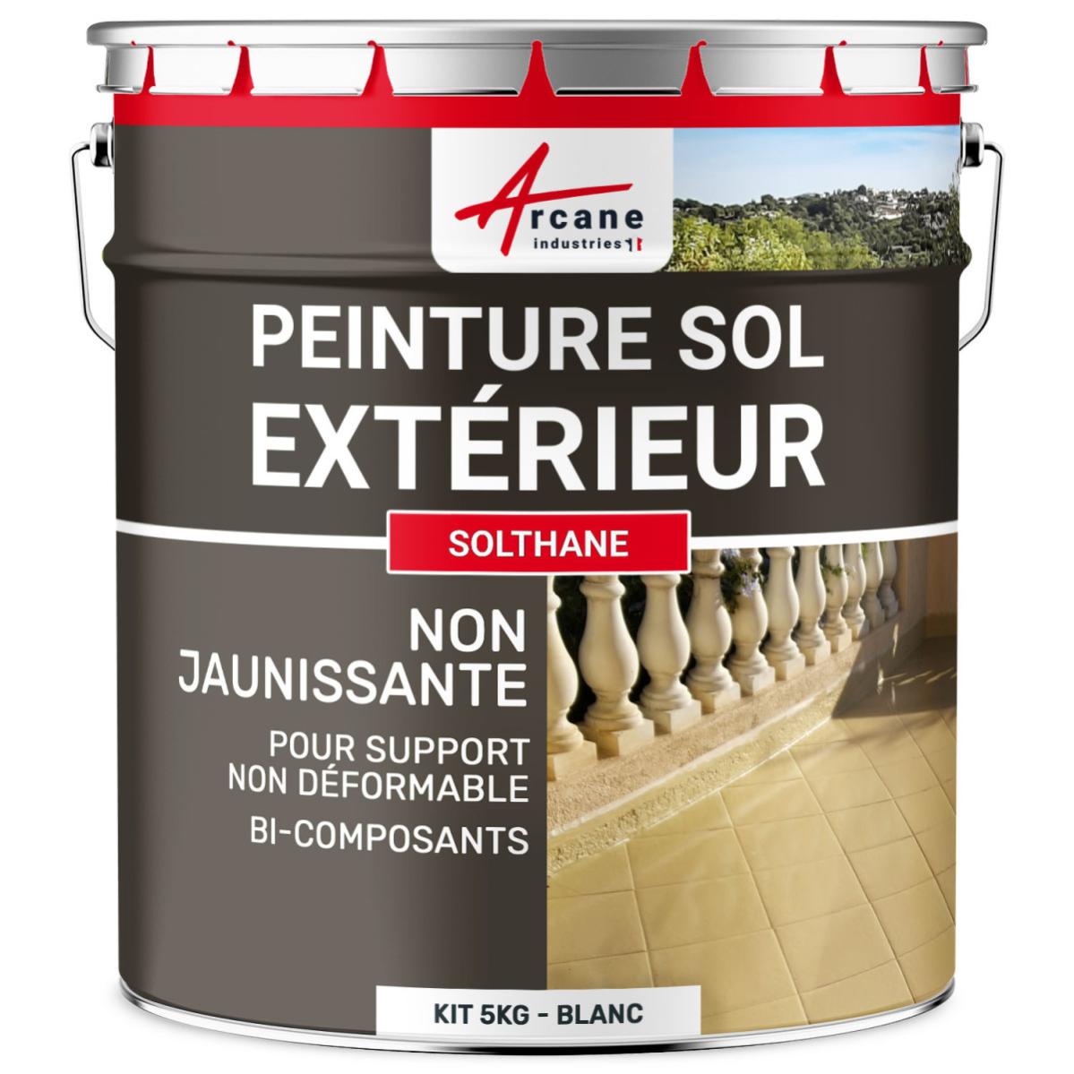 Peinture polyuréthane pour béton haute résistance non jaunissante - SOLTHANE - 5 kg - Gris 4 ...